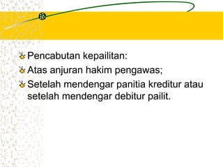 KEPAILITAN atau PAILIT | PPTX