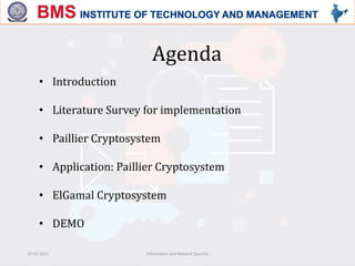 Paillier-ElGamal cryptosystem presentation | PPTX