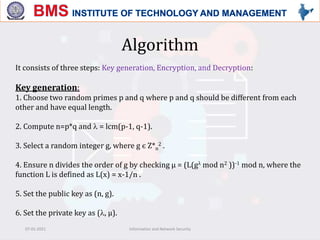 Paillier-ElGamal cryptosystem presentation | PPT