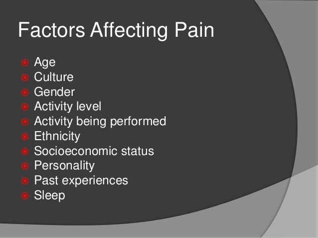 Uncovering Pain: The physiological and psychological components of p…