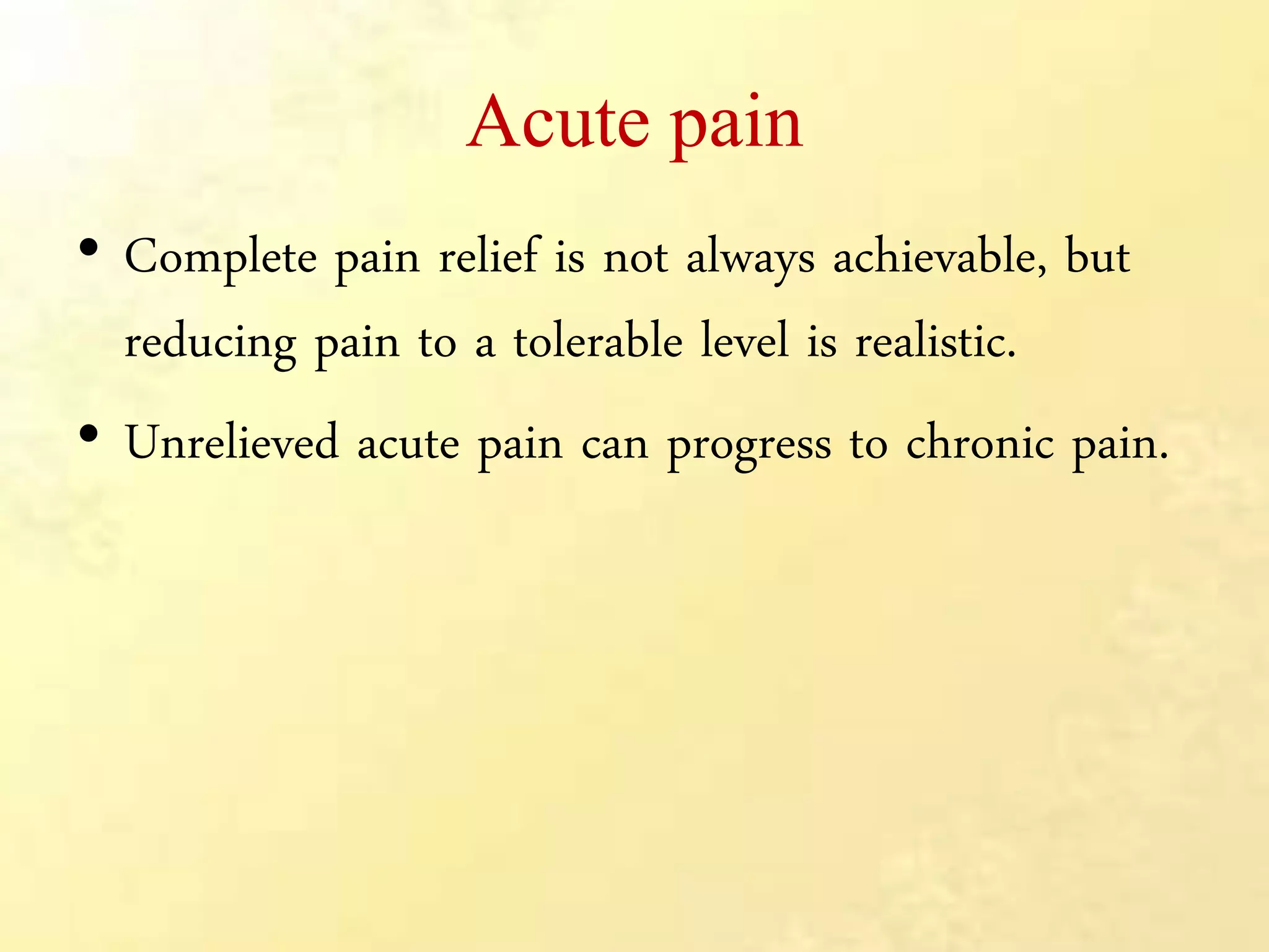 Pain- definition, nature, signs& symptoms, types, assessment ...