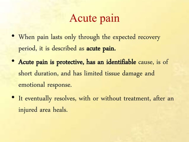 Pain- definition, nature, signs& symptoms, types, assessment ...
