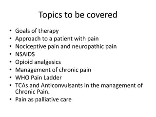 Pain therapy and clinical aspects | PPTX