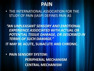 Pain multidisciplinary approach | PPTX