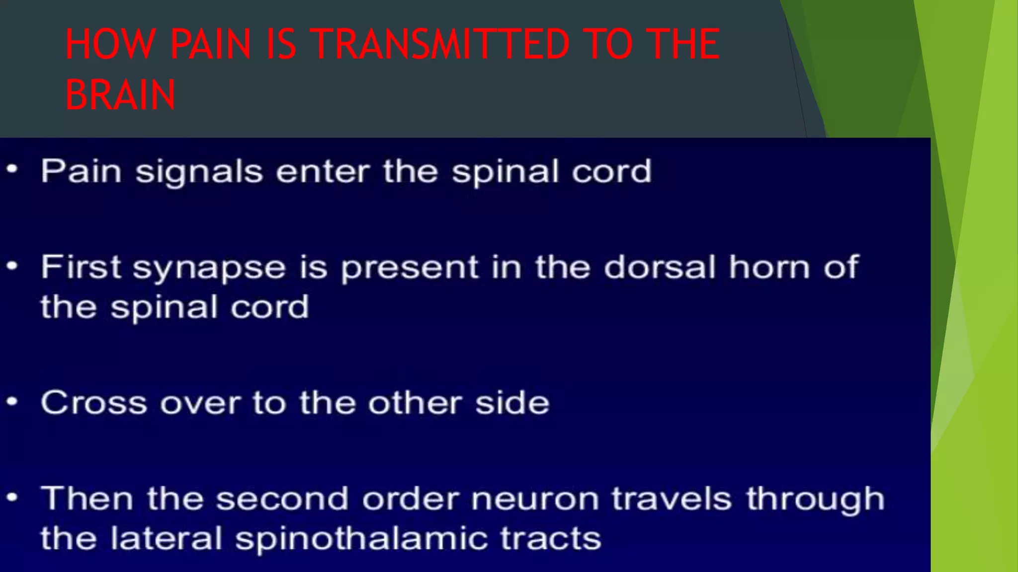 Pain definition, pathway,analgesic pathway, types of pain | PPTX