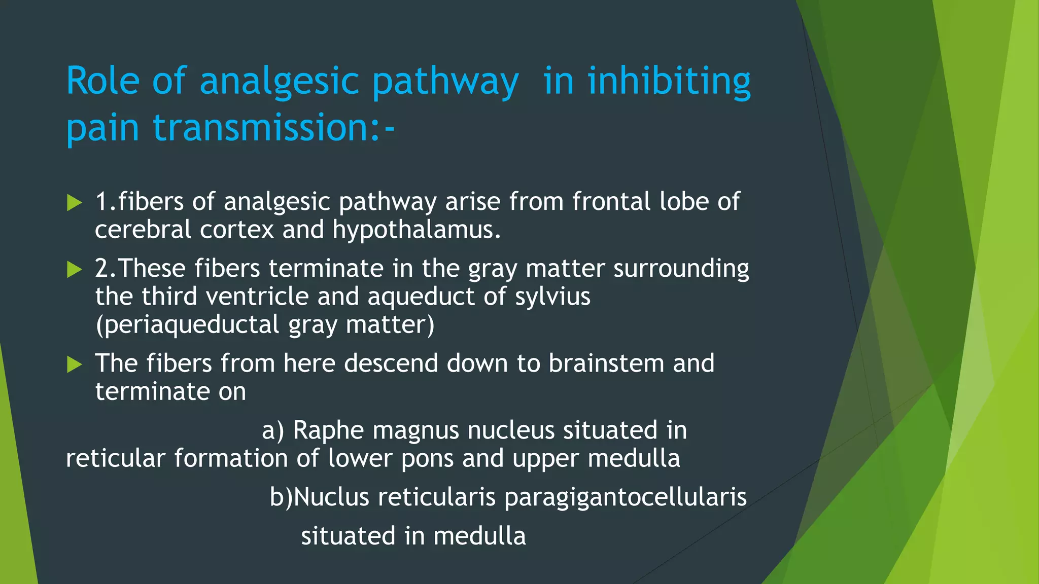 Pain definition, pathway,analgesic pathway, types of pain | PPTX