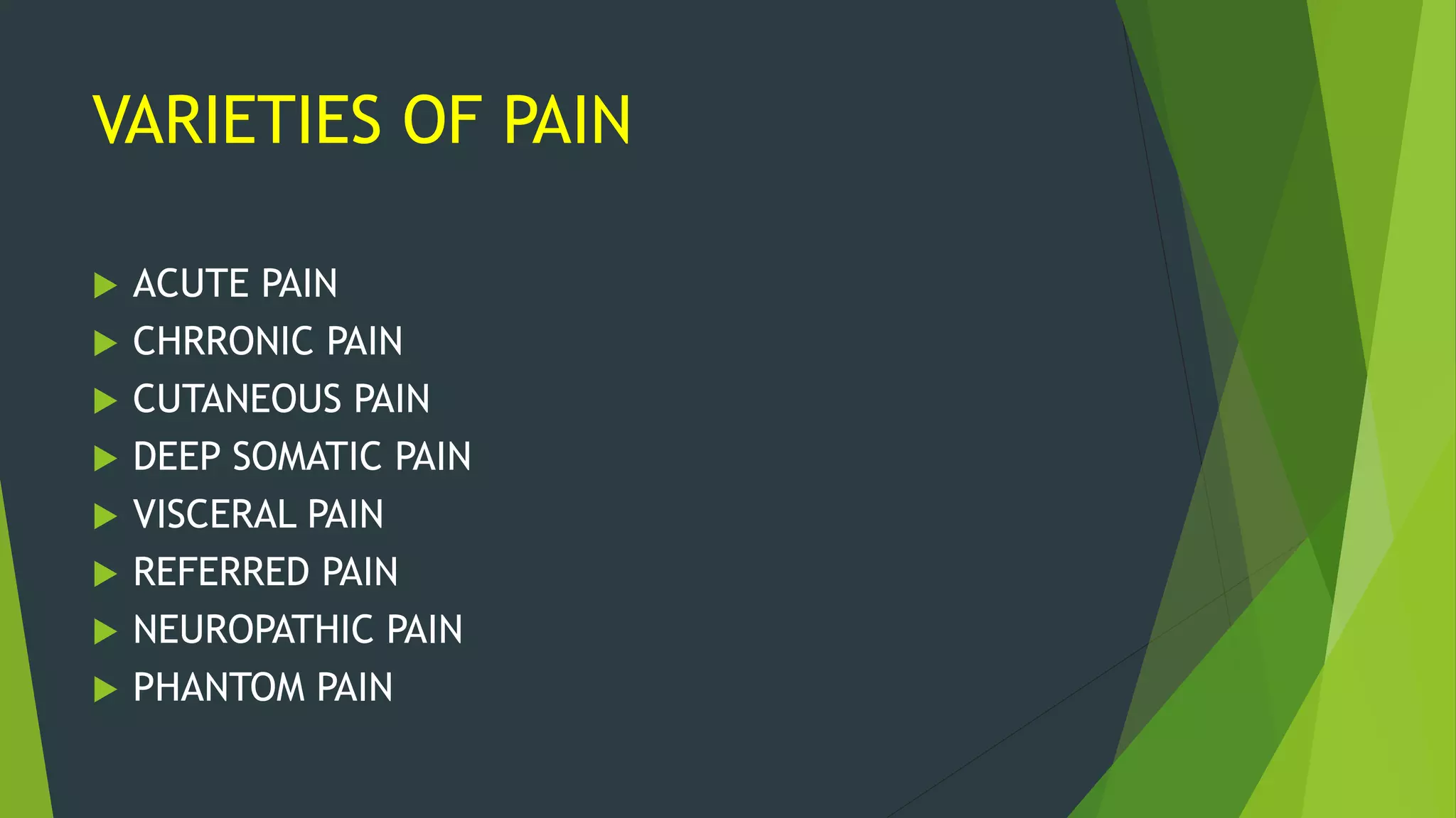 Pain definition, pathway,analgesic pathway, types of pain | PPTX