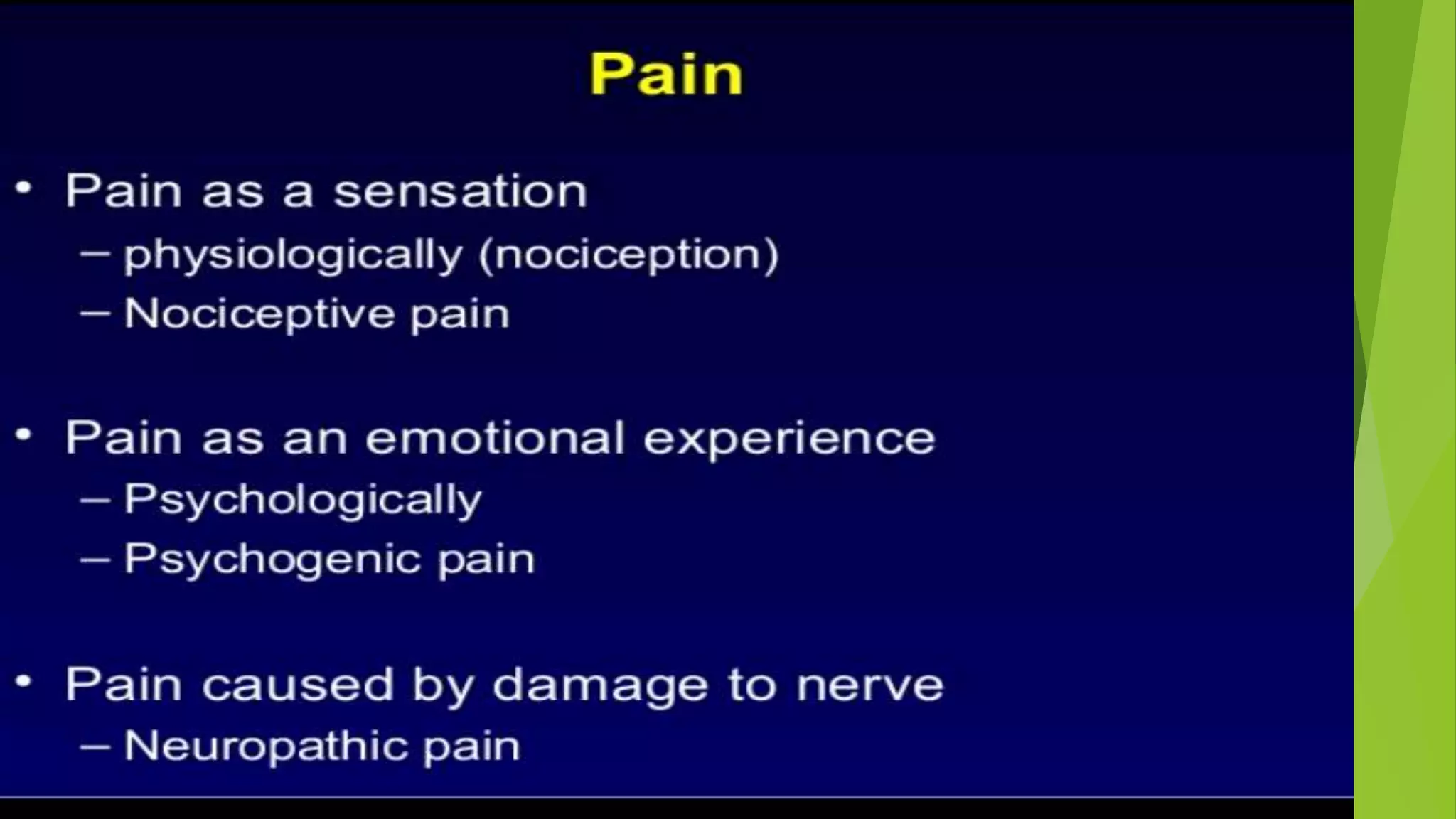 Pain definition, pathway,analgesic pathway | PPT