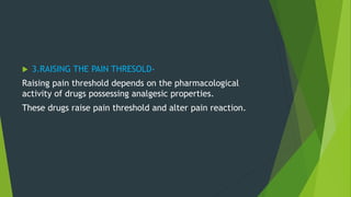 Pain definition, pathway,analgesic pathway | PPTX
