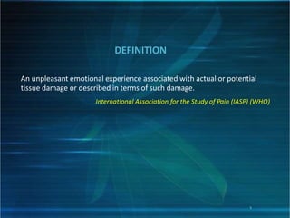 Post operative pain management | PPTX