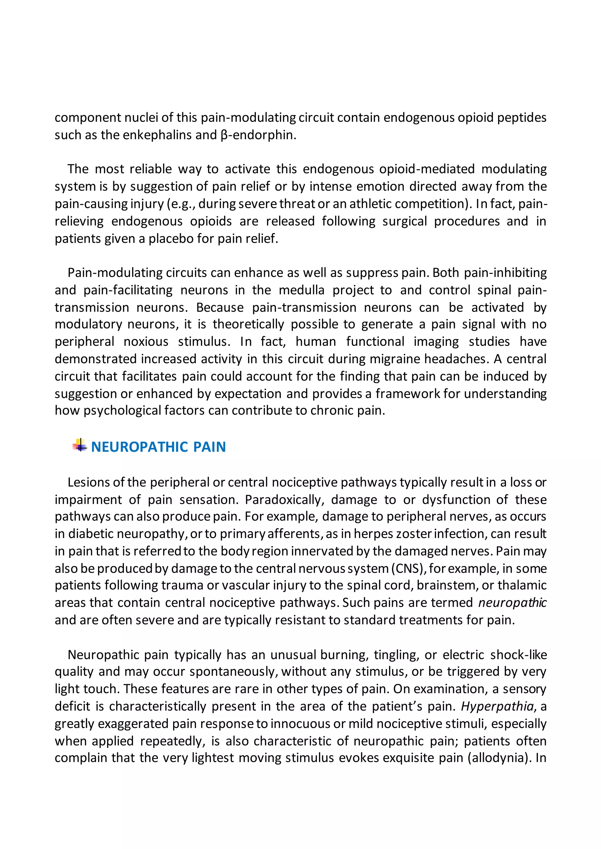 PAIN : PATHOPHYSIOLOGY | DOCX