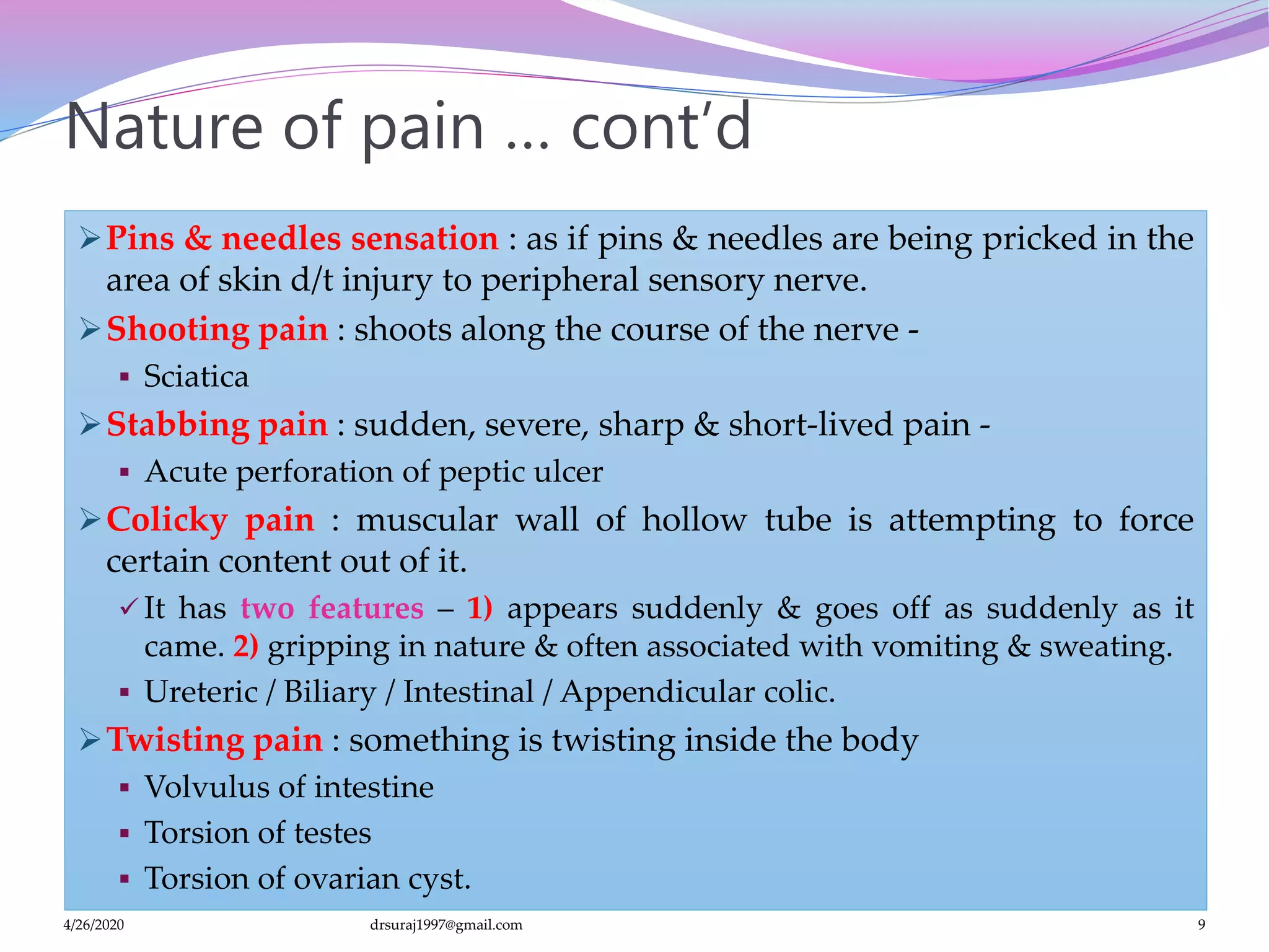 PAIN : HISTORY TAKING | PPTX