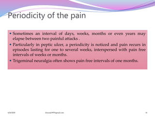 PAIN : HISTORY TAKING | PPTX