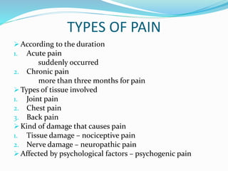 Pain.ppt | Brain and Nervous System Disorders | Diseases and Conditions