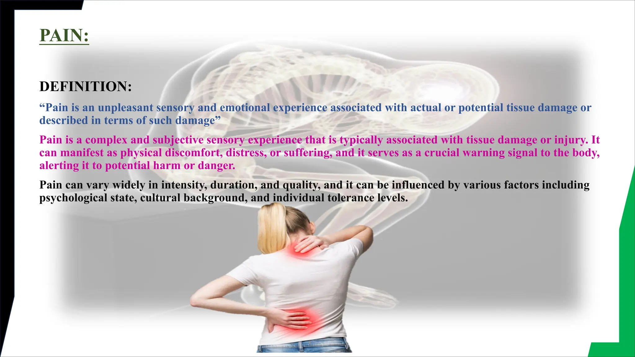 PAIN/CLASSIFICATION AND MANAGEMENT OF PAIN.pdf