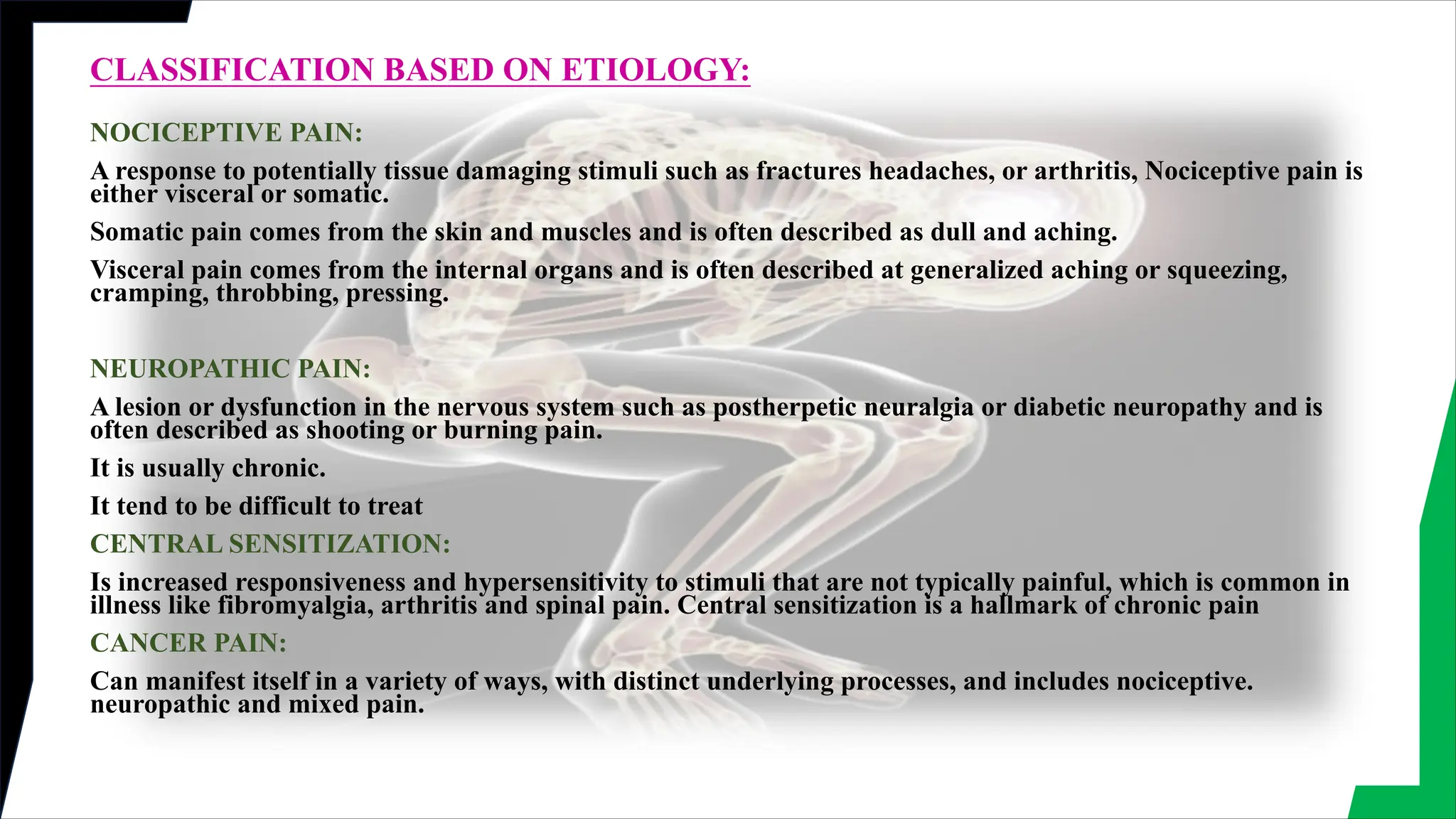 PAIN/CLASSIFICATION AND MANAGEMENT OF PAIN.pdf