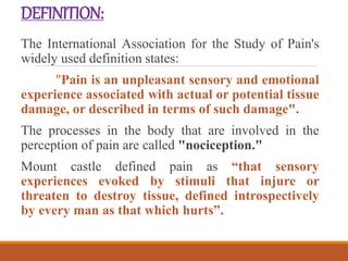 pain. Medical Surgical Nursing ......pptx