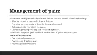 Pain and it's management ( for hospitalized patient) | PPTX