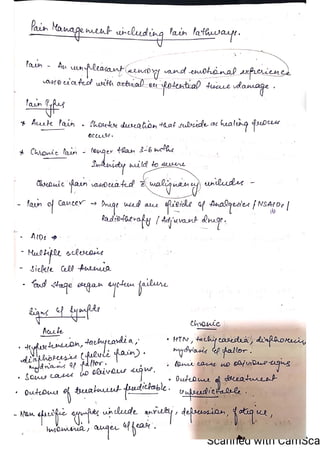 Pain,definition,types, MOA,therapeutic management, | PDF
