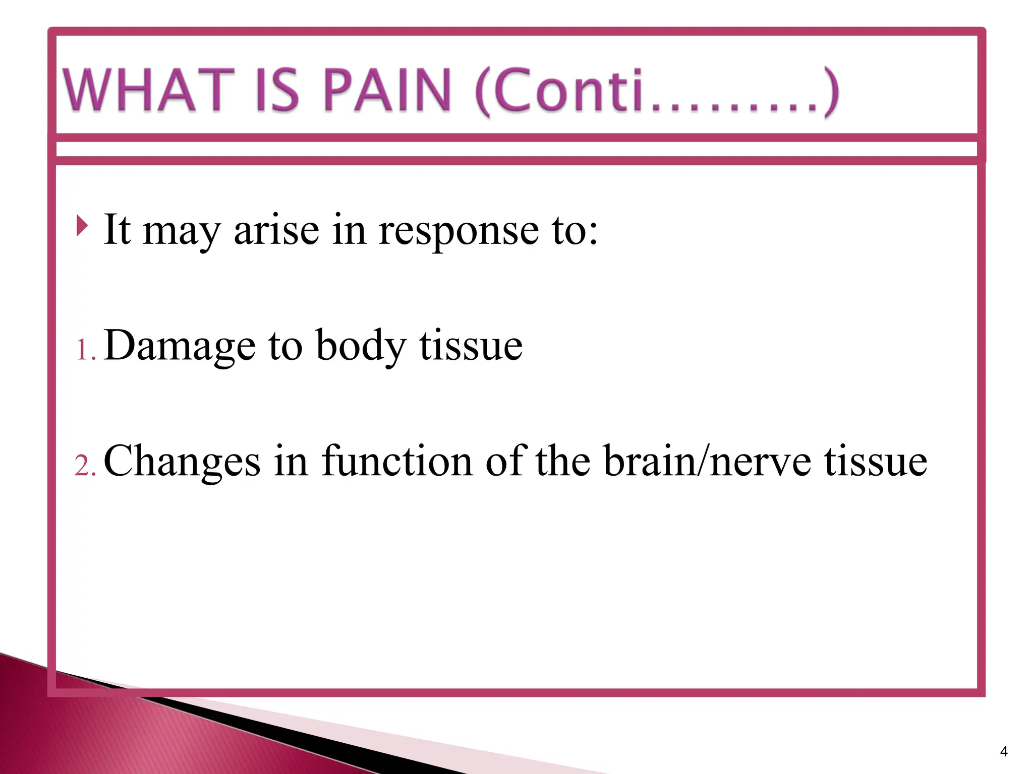 PAIN.ppt for nurses fundamentals of nursing ppt | PPT