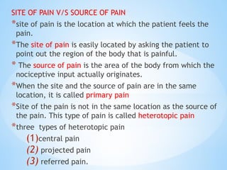 PAIN and PATHWAY IN ORAL AND MAXILLOFACIAL SURGERY | PPTX