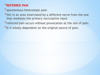 PAIN and PATHWAY IN ORAL AND MAXILLOFACIAL SURGERY | PPTX
