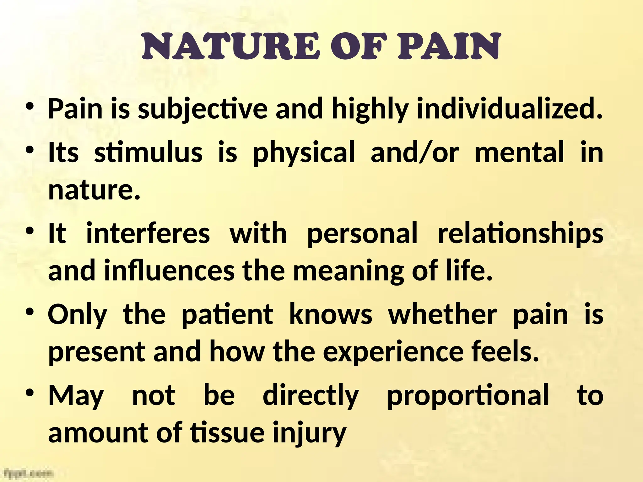 PAIN.pptx BSC nursing,adult health, nursing foundation, | PPTX