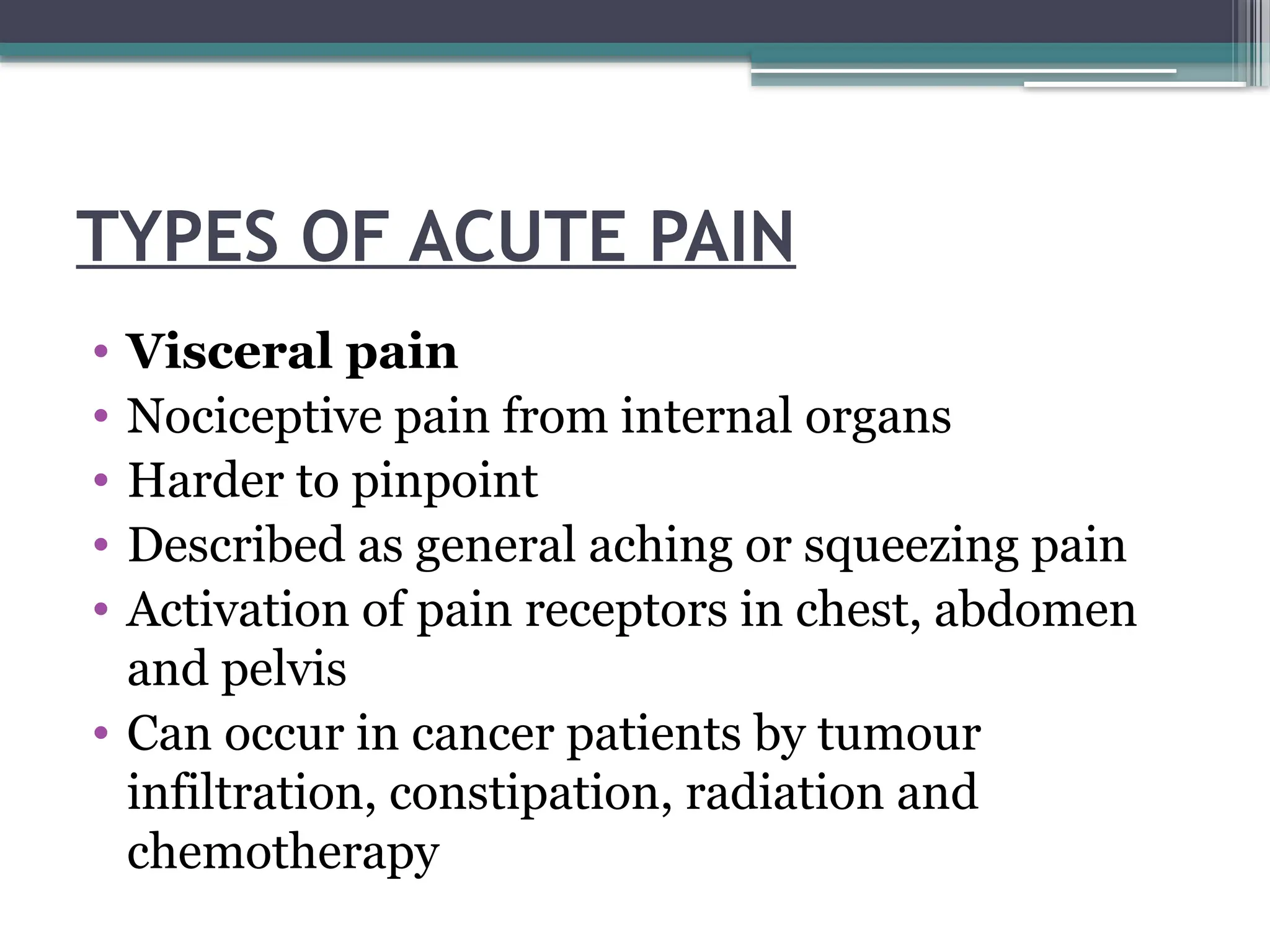 Pain- defintion, types and principles of pain management | PPTX