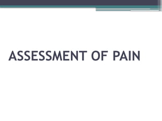 Types of pain and pain management principles | PPTX