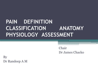 Pain -types and modalities and principles of pain management | PPTX