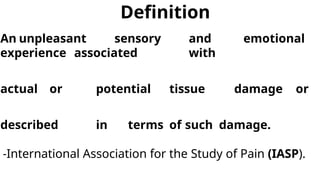 PAIN.pptx for teaching medical college students | PPTX