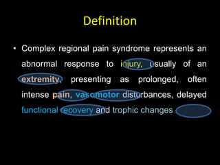 Pain complex regional pain syndrome | PPTX