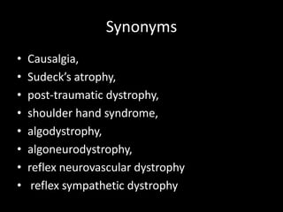 Pain complex regional pain syndrome | PPT