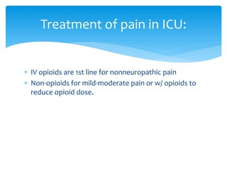 Pain in the ICU | PPTX