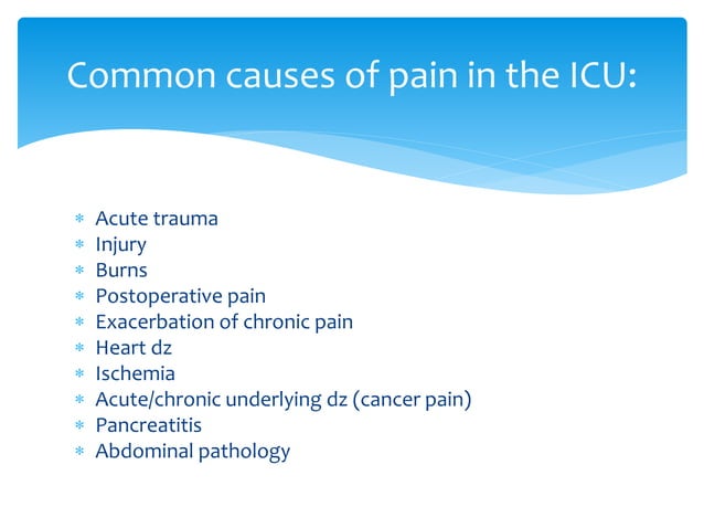 Pain in the ICU | PPTX | Pharmaceutical Drugs | Medical Health