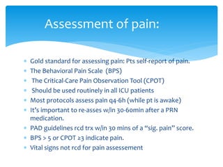 Pain in the ICU | PPTX