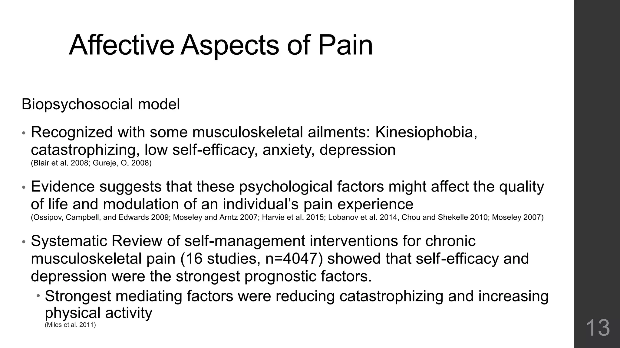 Pain and Exercise: Mechanisms and Theories | PPT