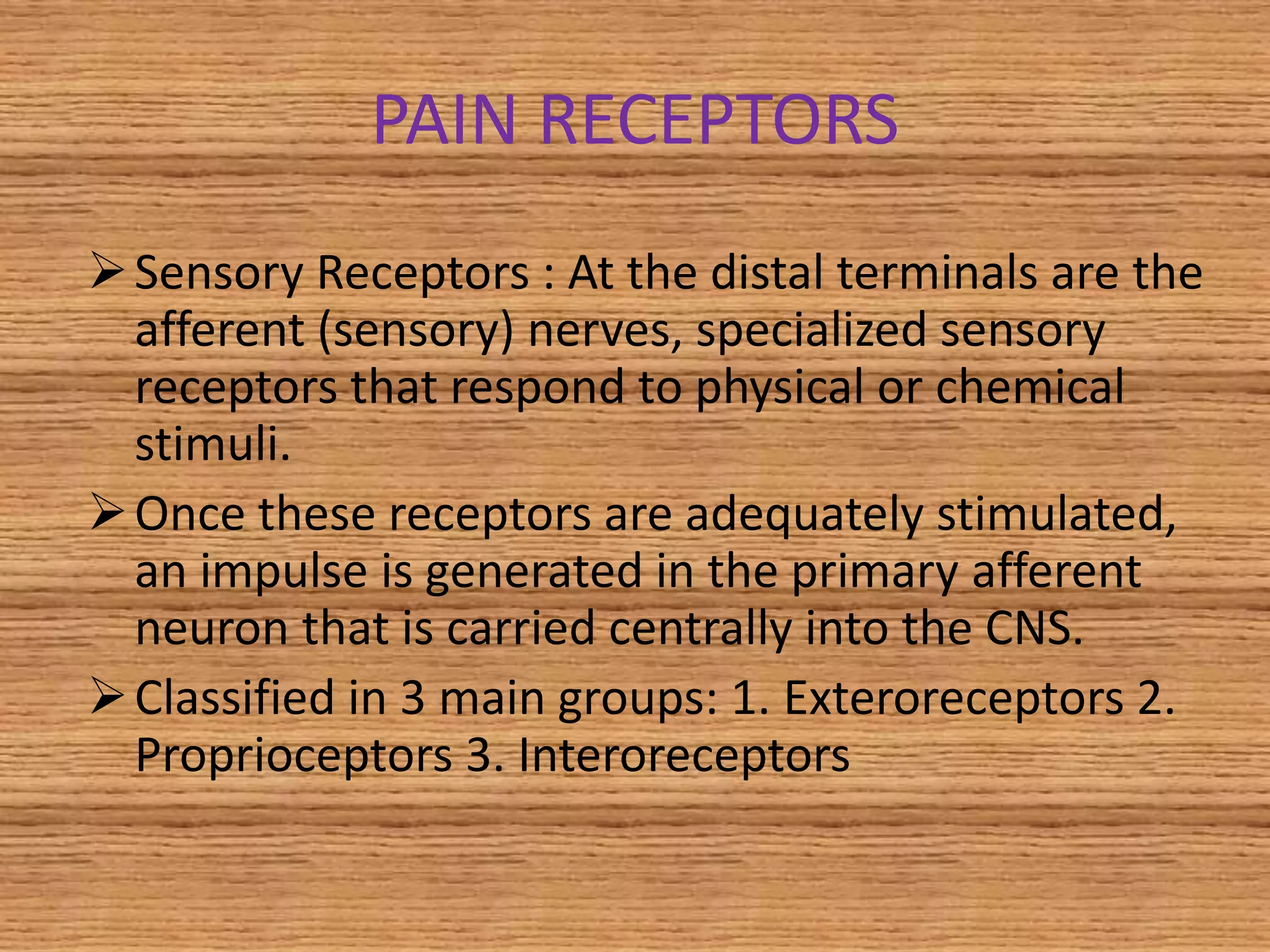 Pain and its pathway | PPTX