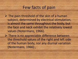 Pain and its pathway | PPTX