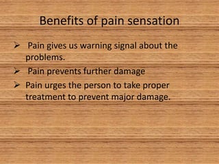 Pain and its pathway | PPTX