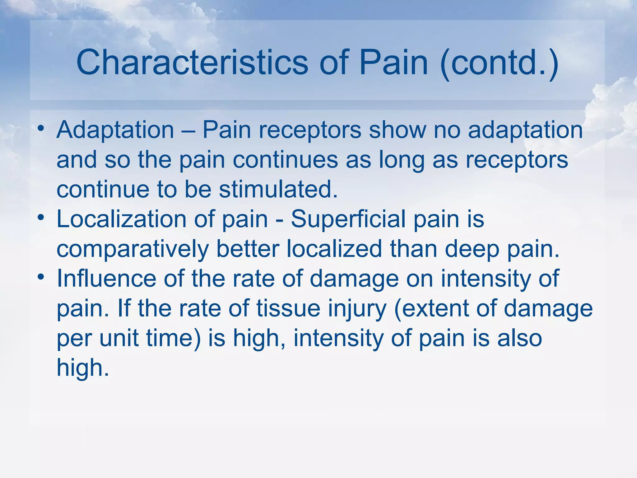 Pain and its pathways | PPT