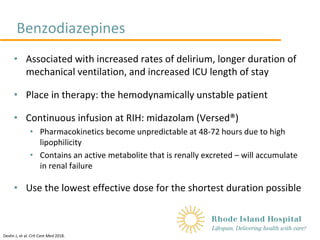 Pain and Sedation in Critically Ill Patients | PPTX