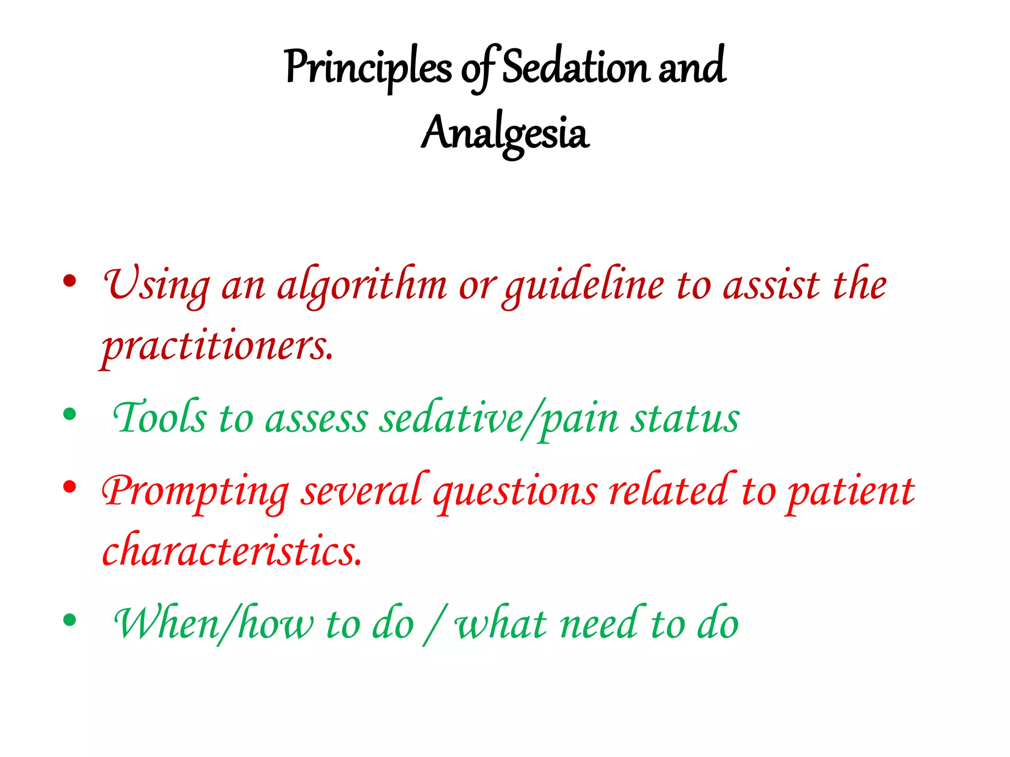 Pain and sedation in critically ill patients | PPTX