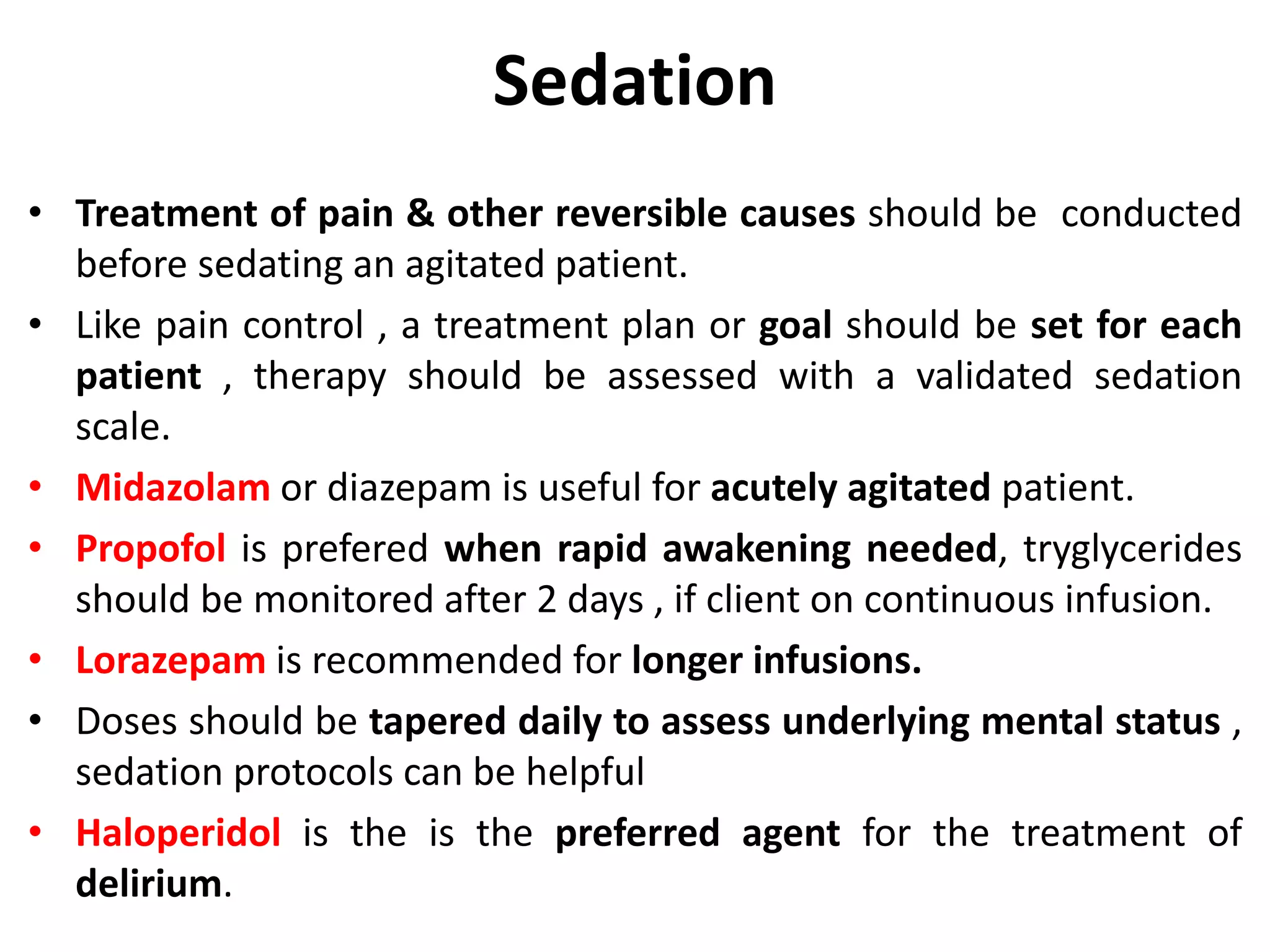 Pain and sedation in critically ill patients | PPTX
