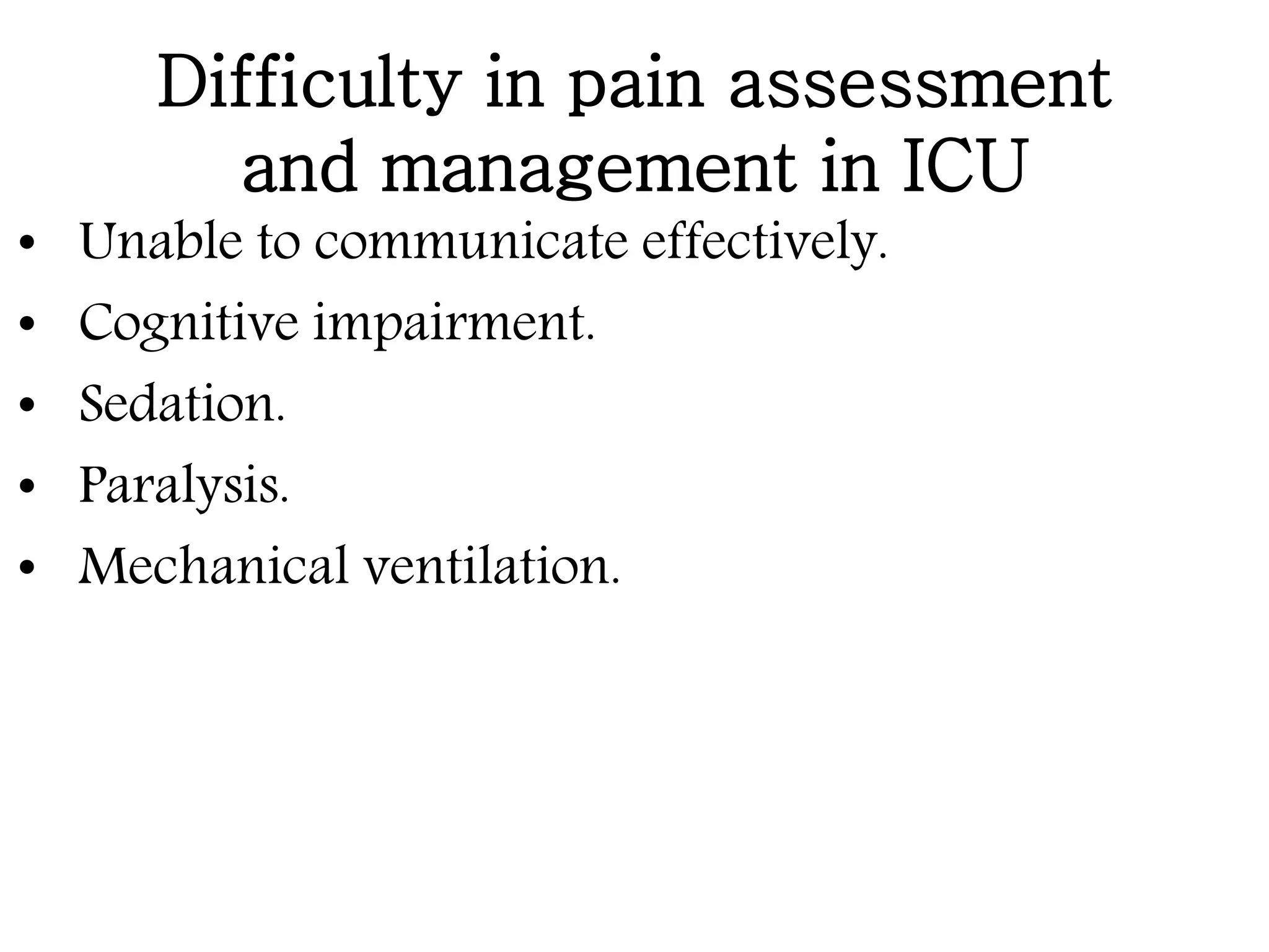 Pain and sedation in critically ill patients | PPTX