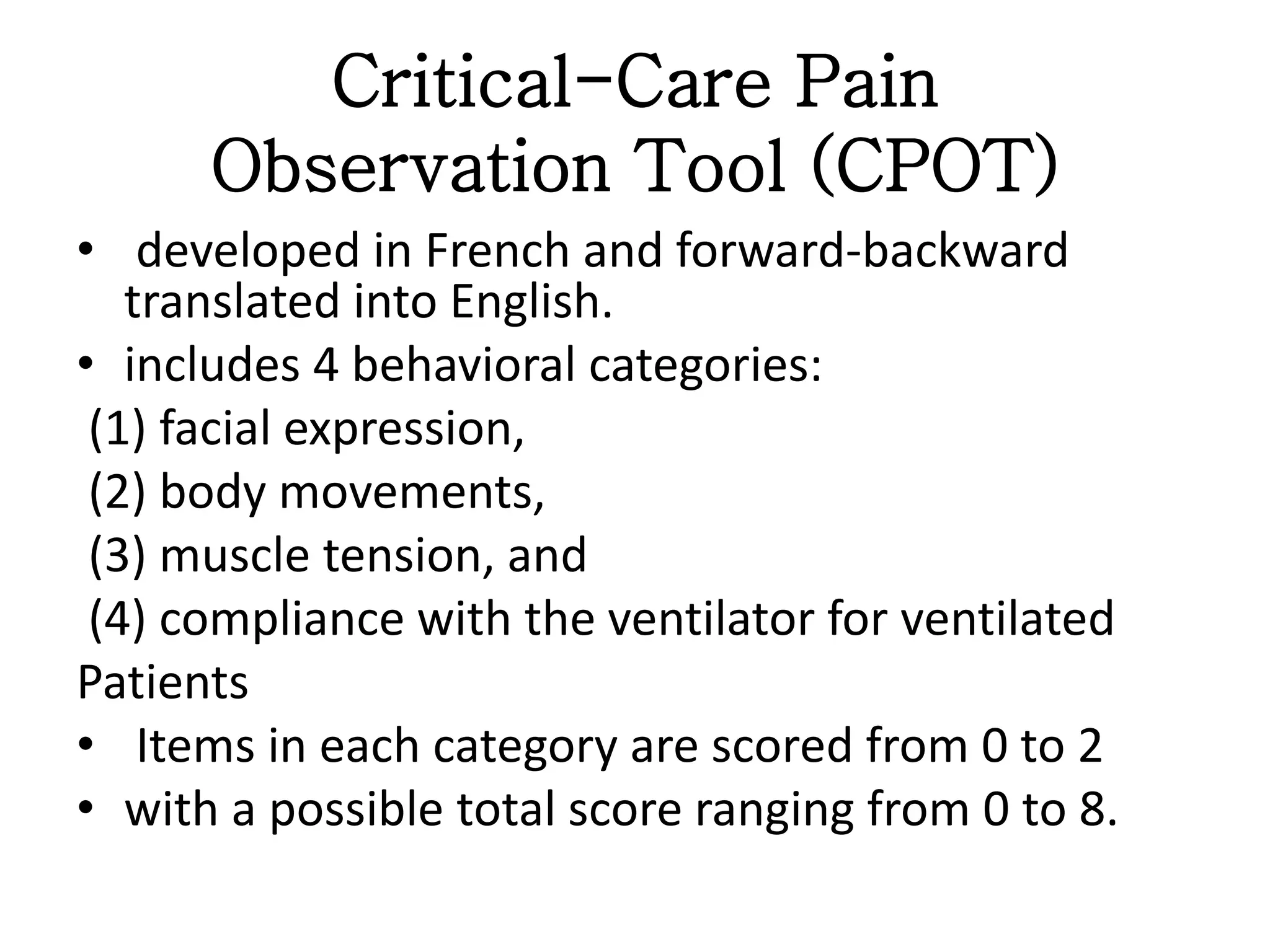 Pain and sedation in critically ill patients | PPTX