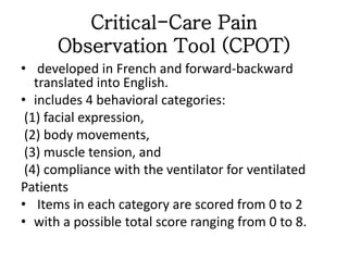 Pain and sedation in critically ill patients | PPTX