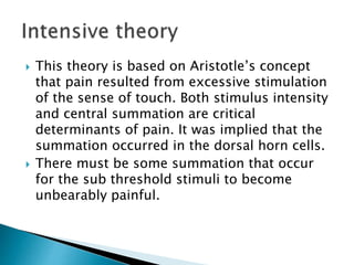 Pain and theories of pain_114349.pPain and theories of pain_114349ptx ...