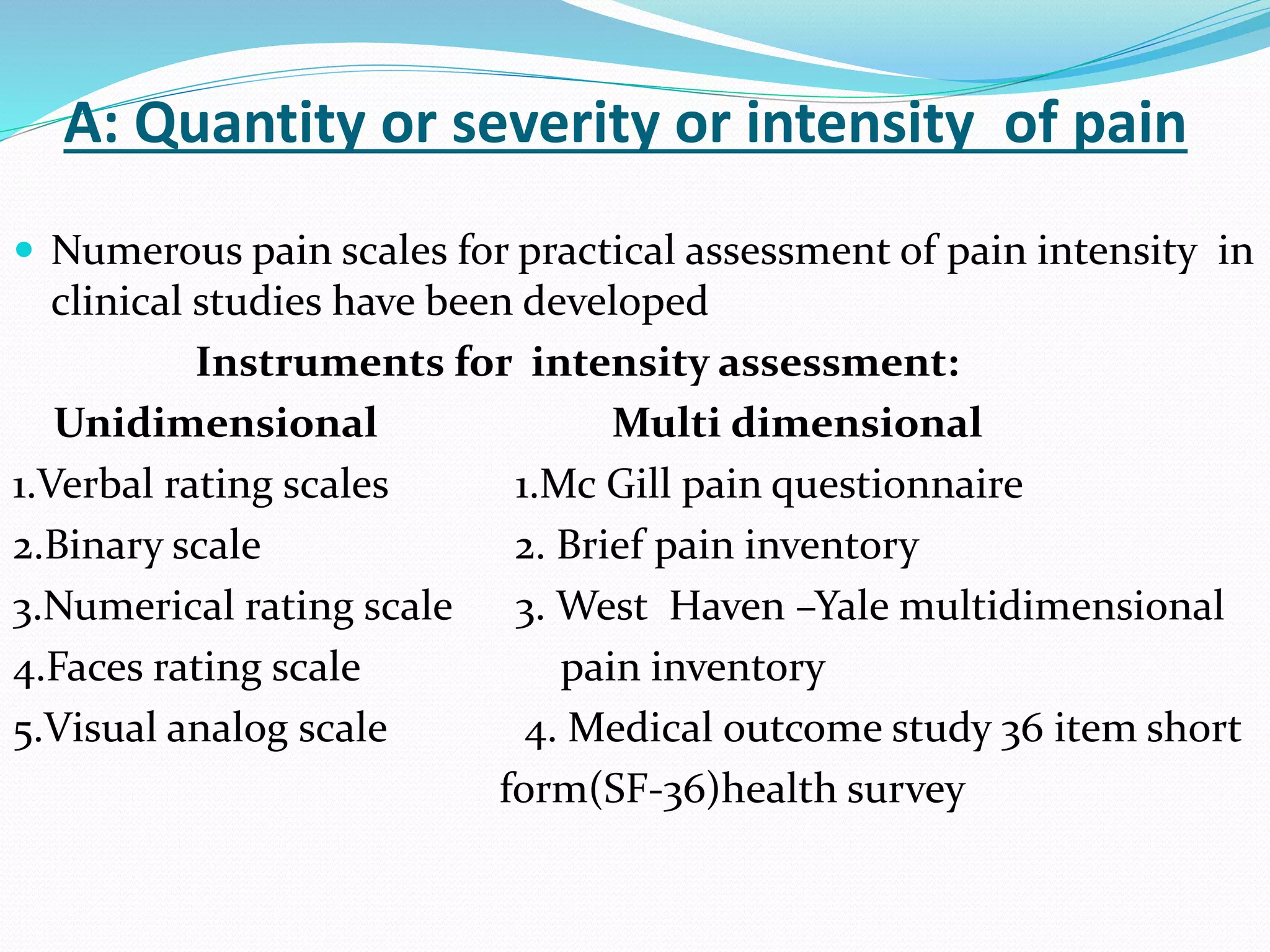 Pain assesment | PPTX