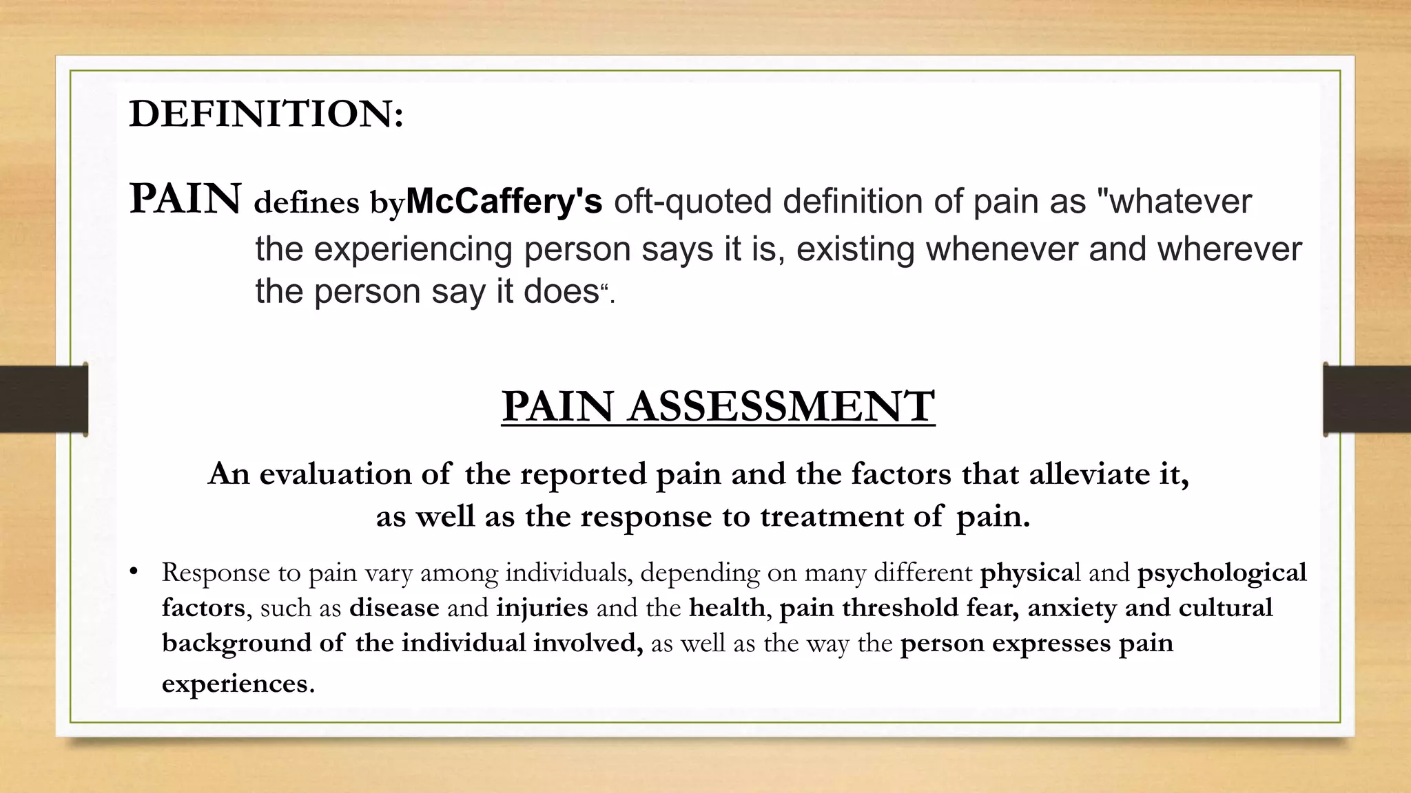Pain assessment | PPTX